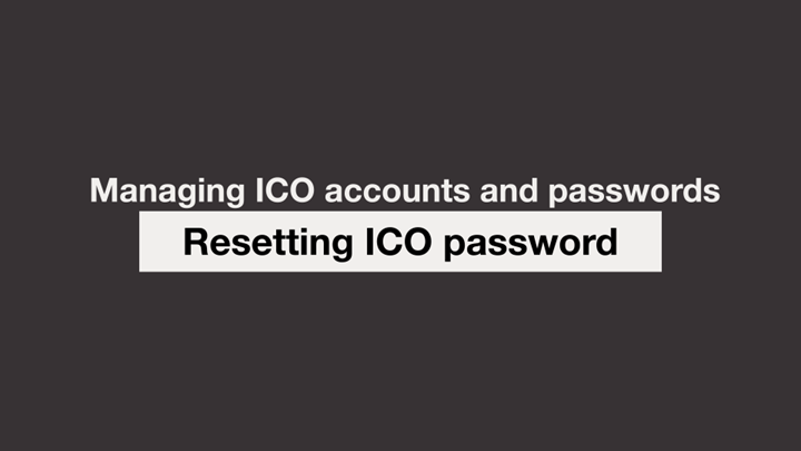 Managing ICO accounts and passwords
