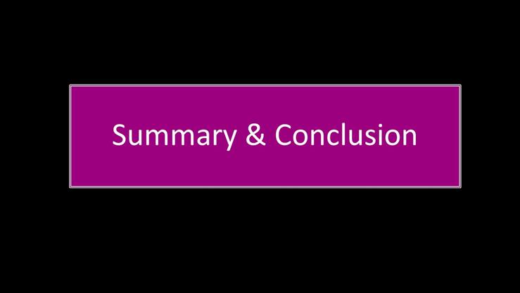 Summary and conclusion