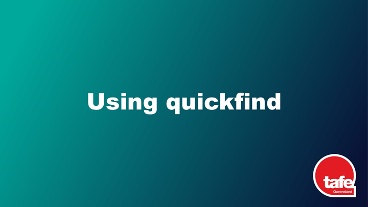 Using Quickfind