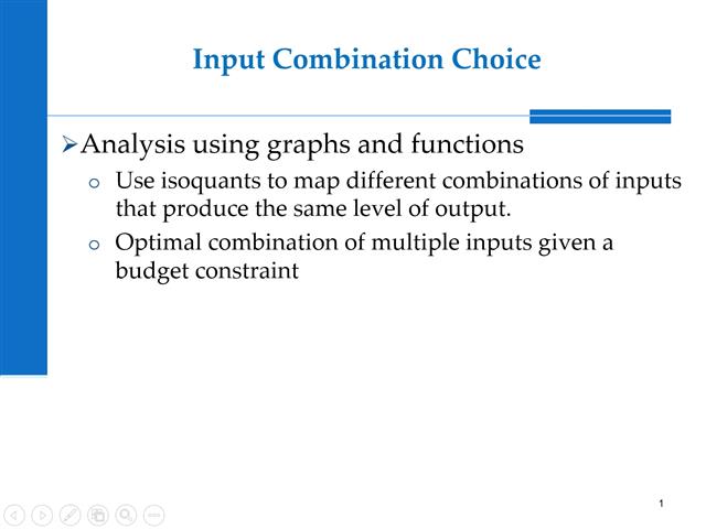 ECW2731_Lecture 4_Input Combination Choice