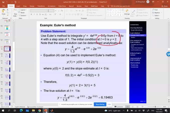 Optional: Lecture NM1 Euler and Heun with MATLAB