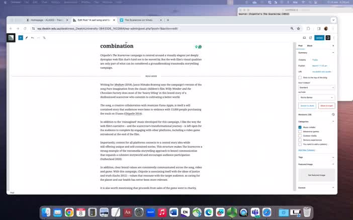 Screen capture guidance video