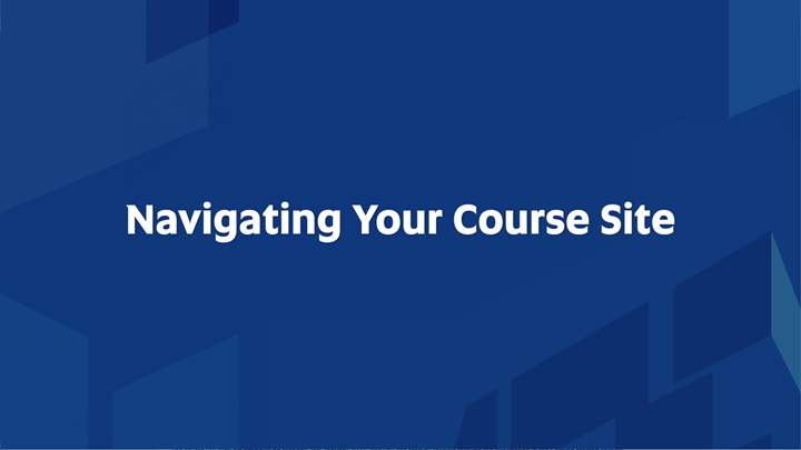Navigating Your Course Site