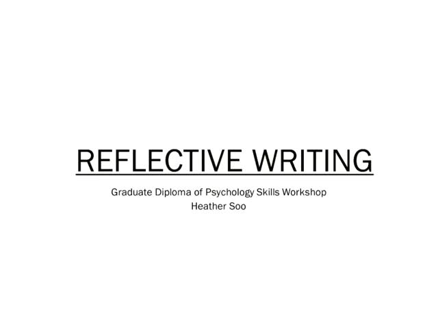 Reflective Writing