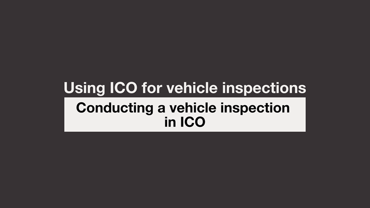 Using ICO for vehicle inspections