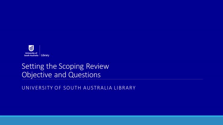 Setting the scoping review objective and questions – Updated