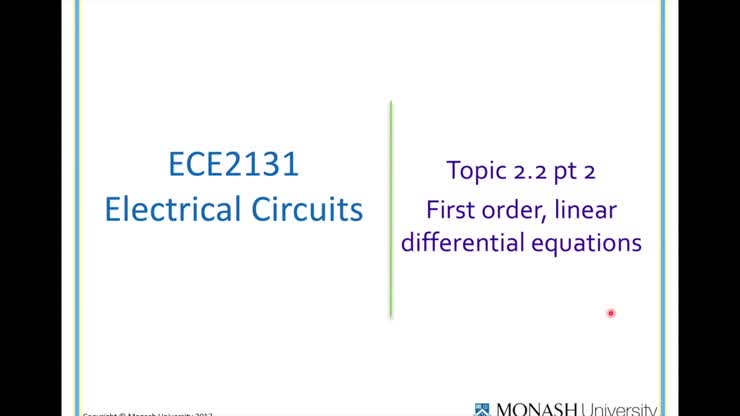 Ece2131 Week 2 Topic 2 2 Pt 2 First Order Des