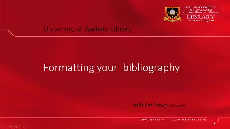 How to do your bibliography