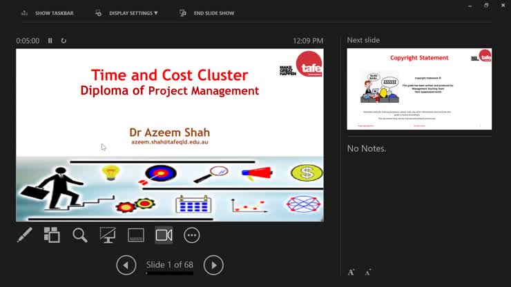 Assessment 1- Time and Cost Cluster