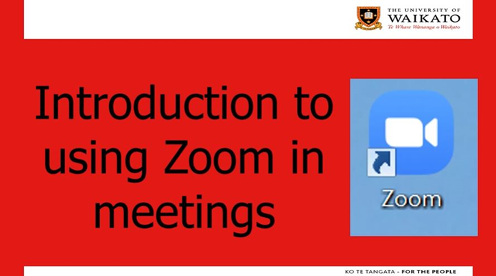 Introduction to using Zoom in meetings