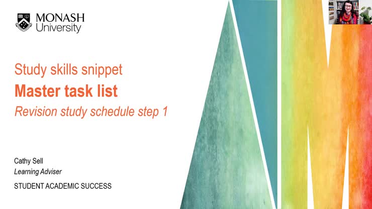 Study skills snippet - Master task list