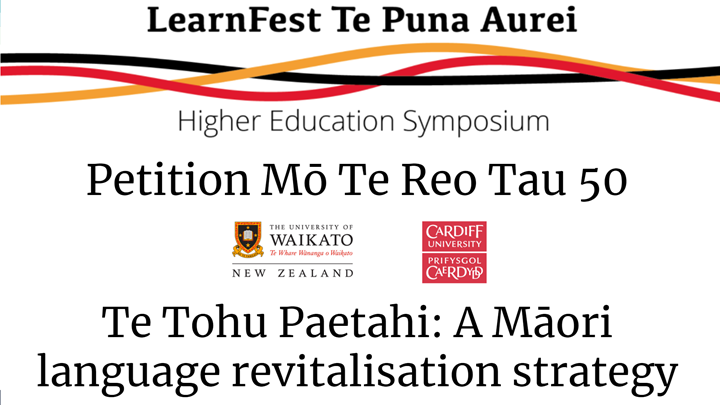 Prof. Tom Roa, University of Waikato: 'Petition Mō Te Reo Tau 50 ...
