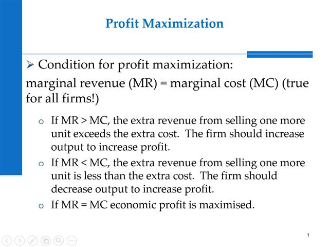 ECW2731_Lecture 7_Profit Maximisation