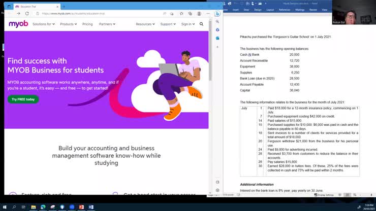 Updating the Chart of Accounts and Recording Transactions