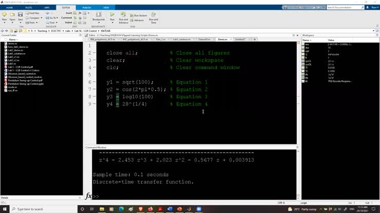 1e. MATLAB - Healthy scripting habits