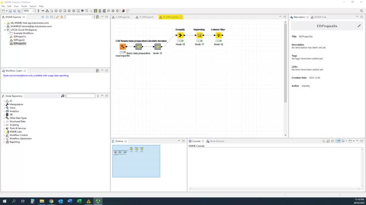 KNIME - visualisation and reporting
