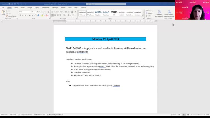 Monday 29 April Notes_Week 3