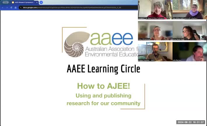 AAEE Learning Circle 22nd Aug 2024 - How to AJEE!