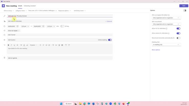 class meeting template