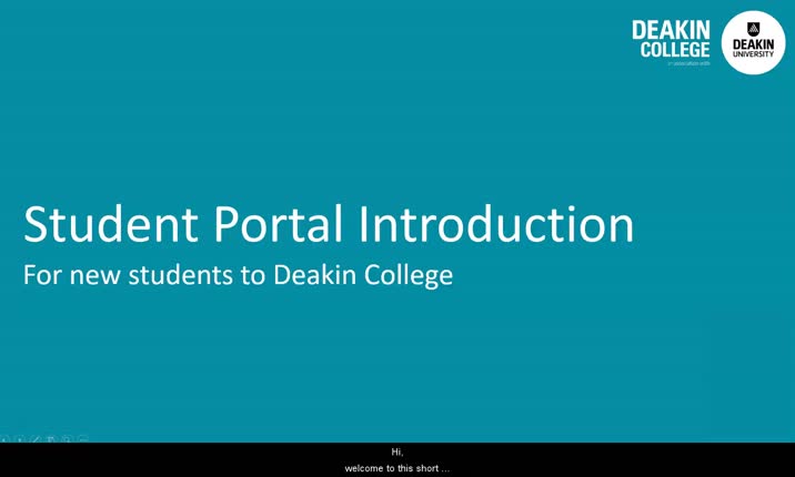 Deakin College Student Portal Introduction