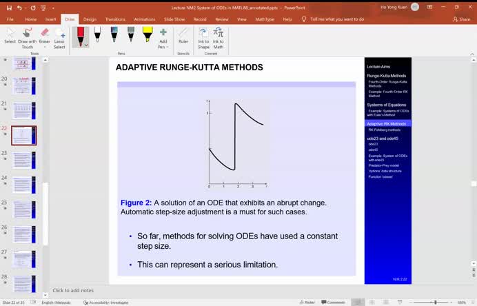 Lecture NM2 Adaptive Time Stepping Algorithm
