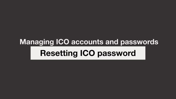 Managing ICO accounts and passwords