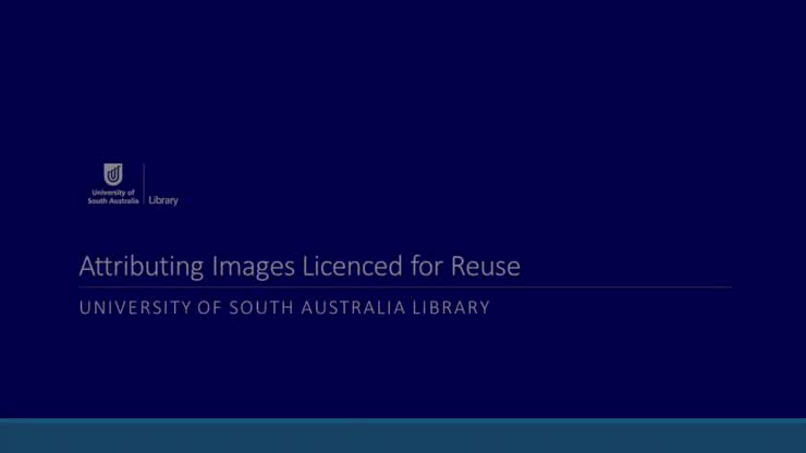 Attributing images licenced for reuse