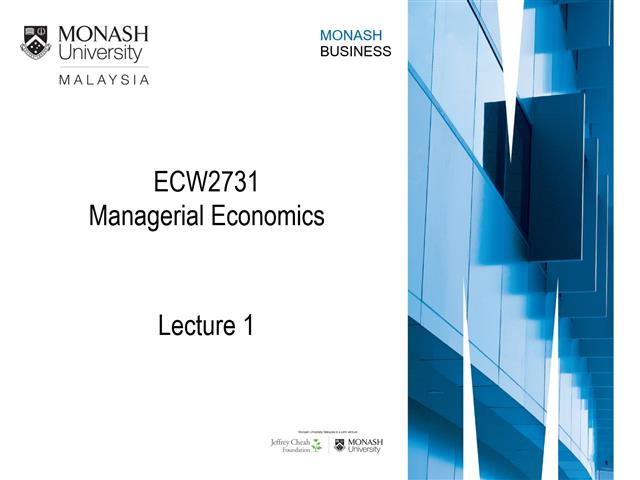 ECW2731_Lecture 1_Economic Optimisation