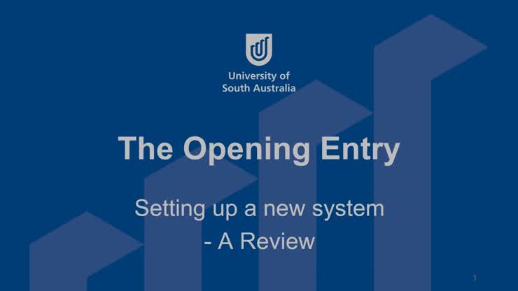 Opening Entries - A review