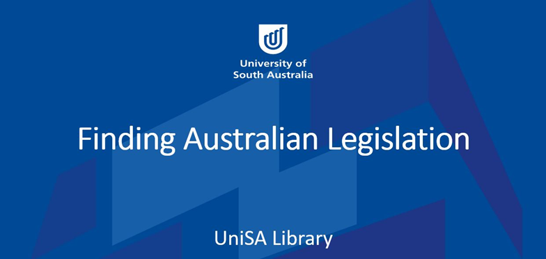 Finding Australian Legislation (Interactive)