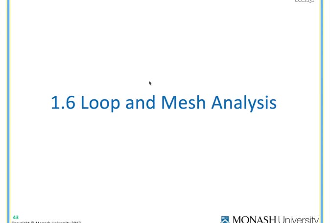 Ece2131 Week 1 Topic 1 6 Loop And Mesh Analysis