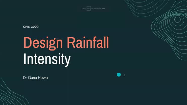 Design Rainfall Intensity