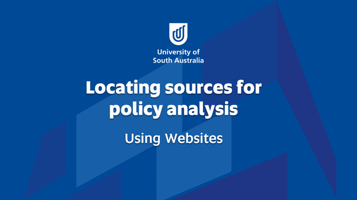 Locating sources for policy analysis: Using Websites