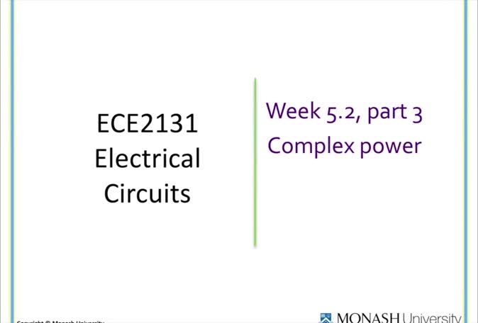 Ece2131 Week 7 Topic 5 2 Pt 3 Complex Power