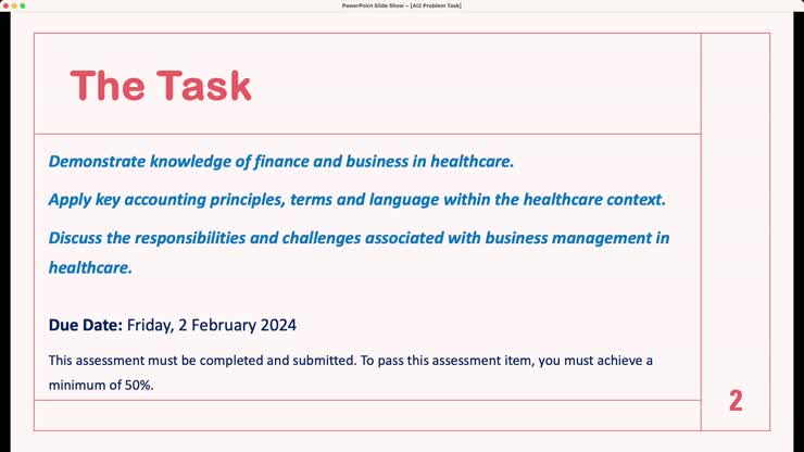 ASSESSMENT ITEM 2: PROBLEM TASK