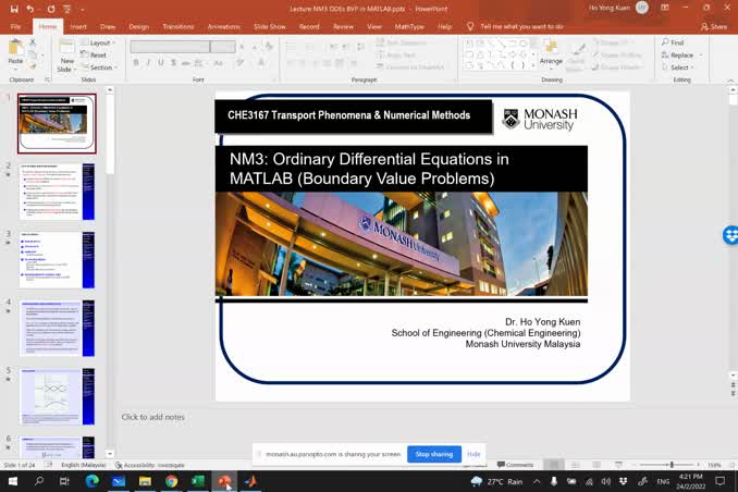 Lecture NM3 Linear Shooting Method - Dirichlet BC